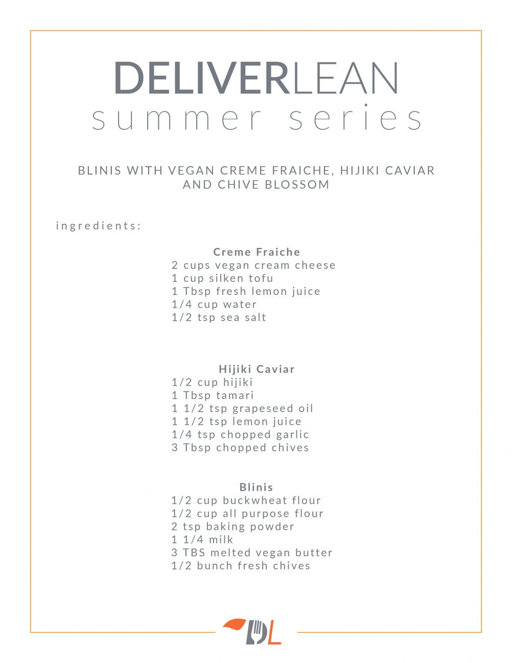 SUMMER SERIES: WEEK 4 - DeliverLean